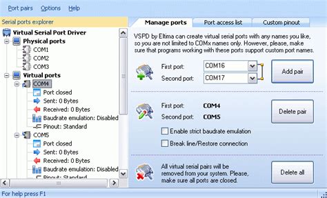 Free Virtual Serial Port Driver Passadis
