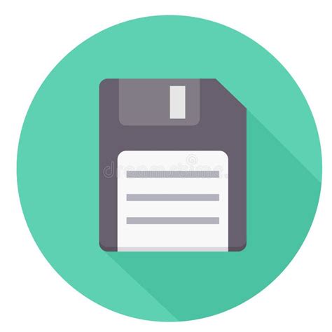 Retro Floppy Disk Icon For Data Storage Background Green Stock Illustration Illustration Of