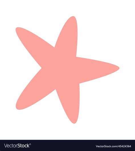 Hand Drawn Shape Flat Icon Simple Shining Star Vector Image