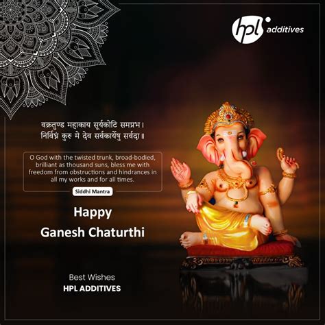 Hpl Additives Limited On Linkedin Happyganeshchaturthi Ganeshchaturthi Ganesha