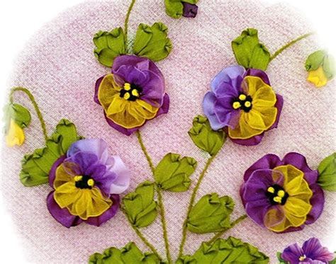 Вышивка лентами для начинающих пошагово мастер класс схемы узоры и фото