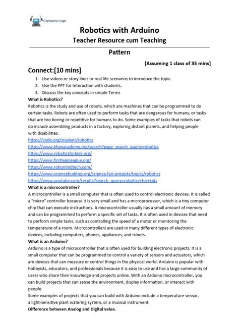 Teacher Resources Cum Pedagogy Download Free Pdf Microcontroller