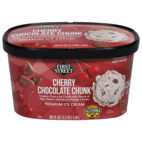 First Street Ice Cream Premium Cherry Chocolate Chunk Smart And Final