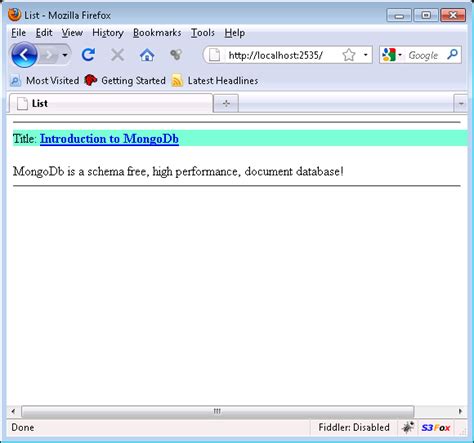 Implementing Blog Using ASP NET MVC And MongoDb