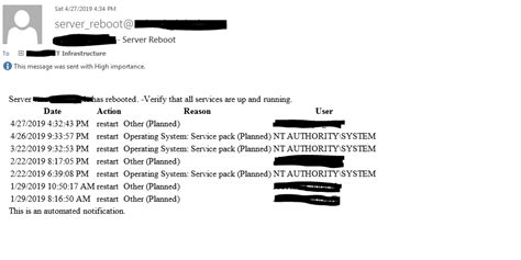 Server Reboot Email Notification With Event Log Email Spiceworks