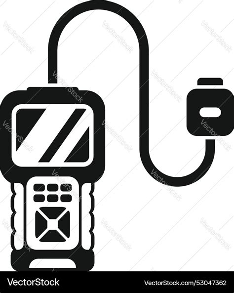 Car Diagnostic Tool Showing Engine Trouble Codes Vector Image