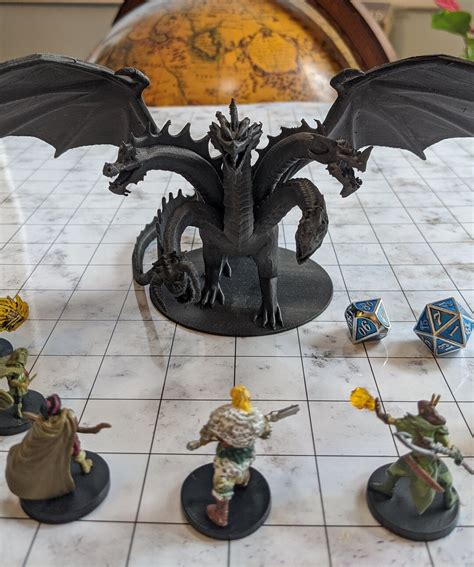 5 Headed Dragon Tiamat Large Wing Span Of 10 Etsy