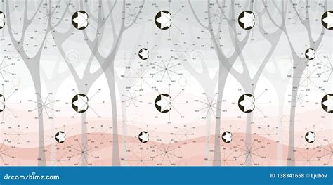 Beautiful Wallpaper With Mathematical Graphs In Form Of Leaves And