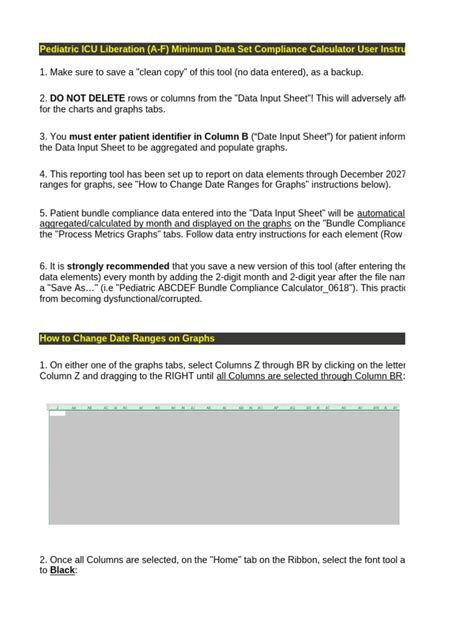 Pediatric Icu Liberation Bundle Minimum Data Set Compliance Calculator Pdf Software Computing