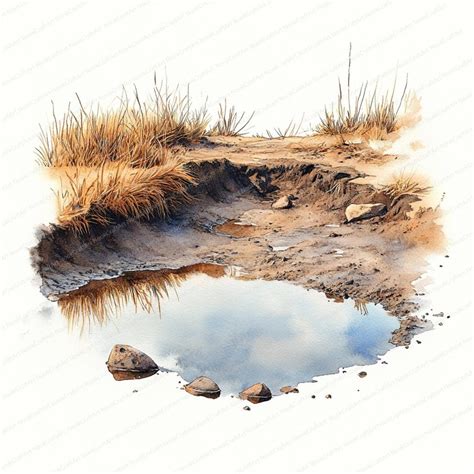 20 Mud Puddle Clipart Set Digital Illustration Pack Printable