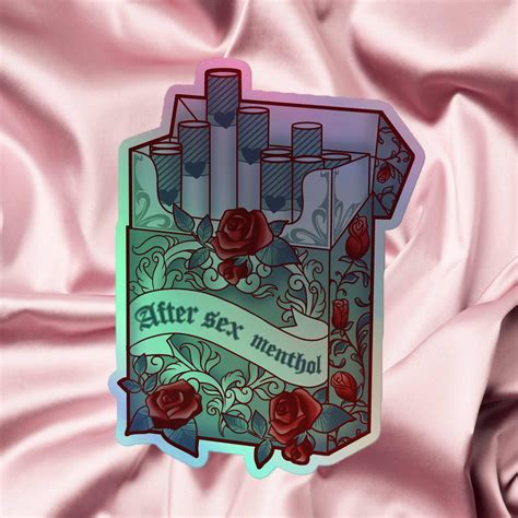 After Sex Menthol Holographic Stickers Libertys Nation