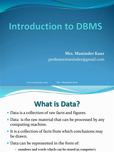 introduction to dbms pdf databases data