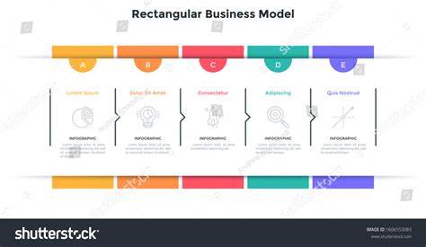 Flow Diagram 5 Rectangular Elements Placed Stock Vector Royalty Free 1606553083 Shutterstock