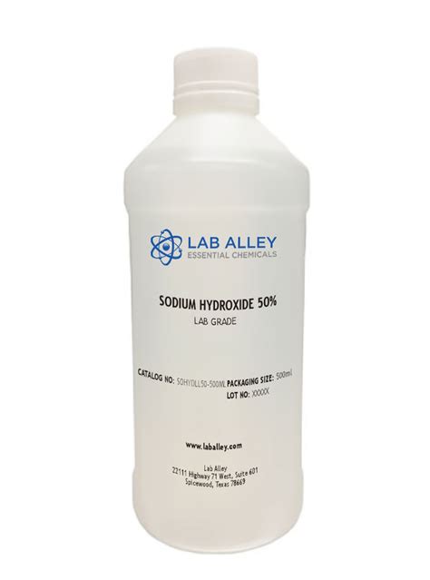 Sodium Hydroxide 50 Solution Acs Reagent Grade Lab Alley