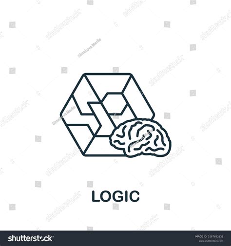 Logic Icon Monochrome Simple Icon Templates Stock Vector Royalty Free
