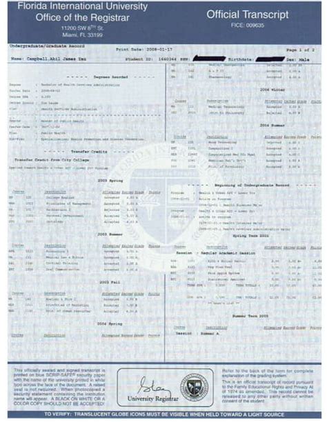 Itt Official Transcript Pdf