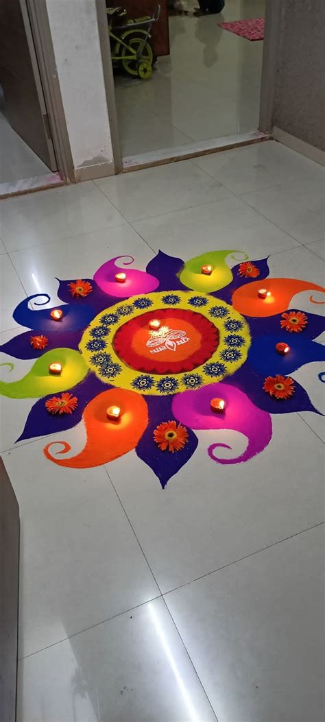 Round Rangoli Desing Rangoli Easy Rangoli Designs Videos Very Easy