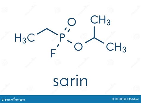 Sarin Nerve Agent Molecule Chemical Weapon Skeletal Formula Stock Vector Illustration Of