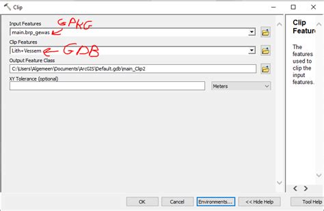 Arcgis Desktop Using Clip On Data From A Gpkg Results In Empty Result Set Warning 000117