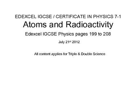 Edexcel Igcse Certificate In Physics 7 1