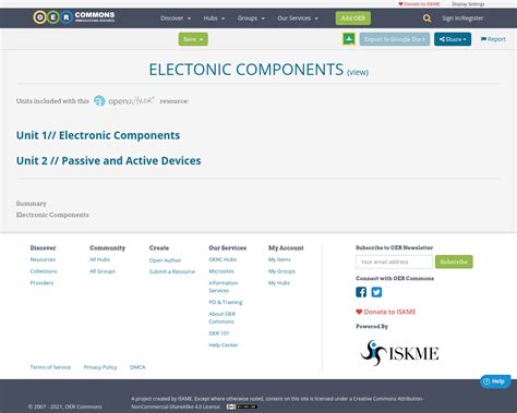 Electonic Components Oer Commons