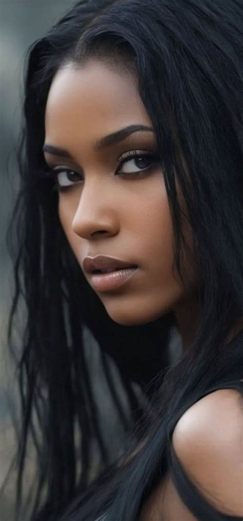 Face Women Black Hair Woman Beautiful Dark Skin African Beauty