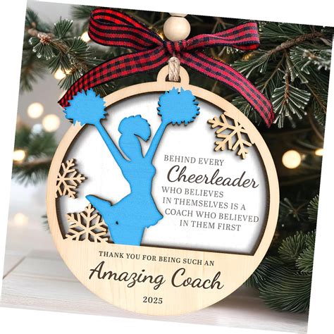 Highcool Cheerleader Ornament Cheerleading Christmas Thank You