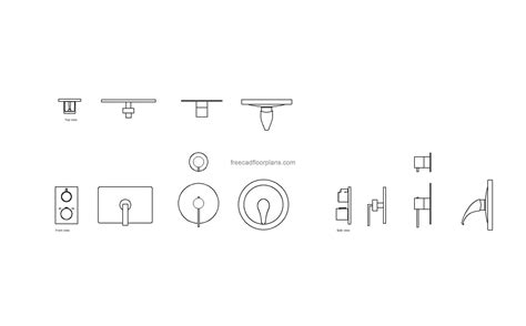 Handheld Shower Free Cad Drawings