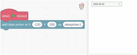 Date Picker Widget CreatiCode Scratch