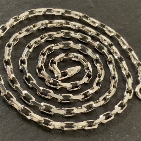 Rolo Chain Silver Etsy