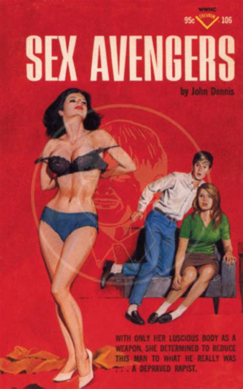Sex Avengers x Giclée Canvas Print of a Vintage Pulp Paperback Cover Etsy