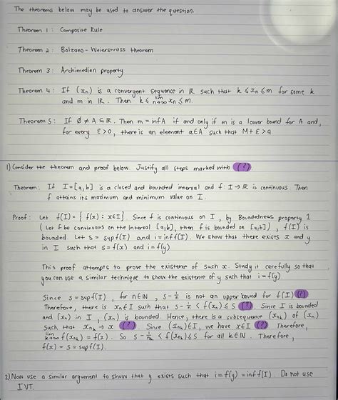 Solved The Theorems Below May Be Used To Answer The Chegg
