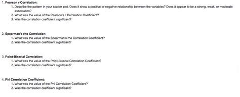 Solved For The First 3 Correlation Problems You Will Need Chegg Com