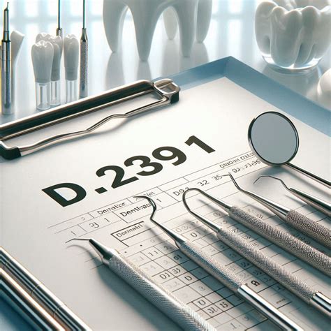 Dental Code D2391 Resin Based Composite Restoration One Surface