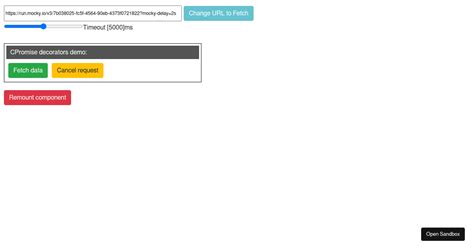 React Fetch Classes Decorators Tiny Codesandbox