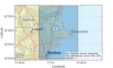 Geocode Get Shape Object From Geocoded Placename Matlab