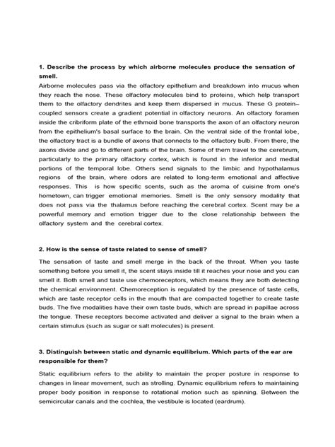 Assignment Lab 7 Pdf Olfactory System Senses