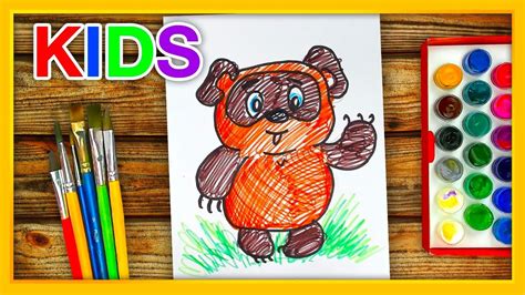 Как нарисовать Винни Пуха из мультика Youtube