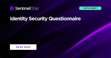 Identity Security Questionnaire Sentinelone