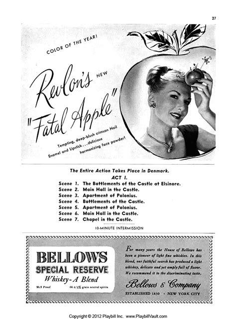 Hamlet Broadway Broadhurst Theatre 1931 Playbill