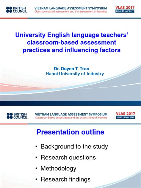Bc University English Language Teachers Classroom Based Assessment Practices And Influencing