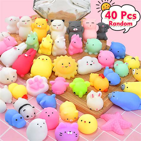 Squishies 40pcs Mochi Squishy Toys Mini Kawaii Squishy