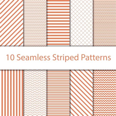 Premium Vector Pink Seamless Striped Patterns Set
