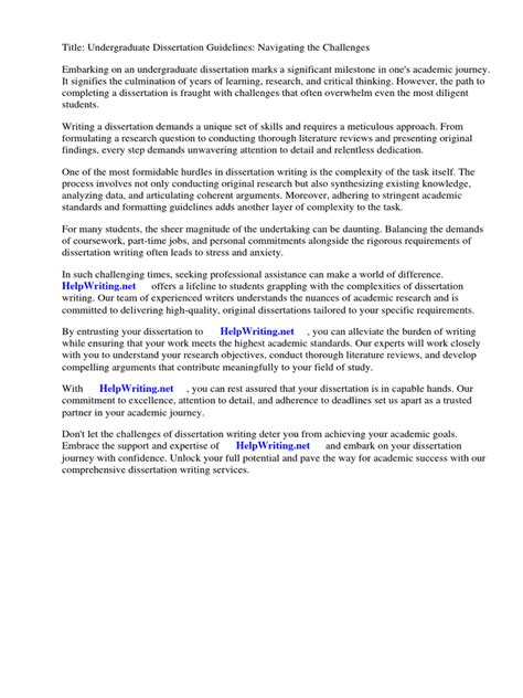 Undergraduate Dissertation Guidelines Pdf Obesity Thesis