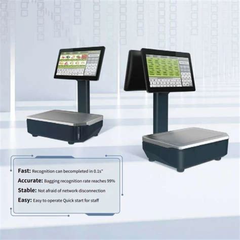 New Fresh Food Market Ai Weighing Intelligent Electronic Barcode Scale With Printer Weighing