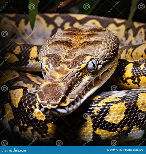 Reticulated Python On White Stock Illustration Illustration Of