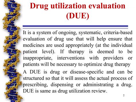 Drug Utilization Evaluationdue And Drug Utilization Review Ppt