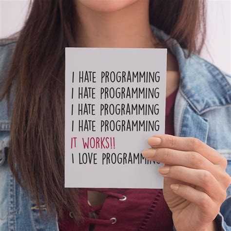 Funny Card For Web Developer Website Programmer I Hate Programming I