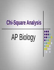 Chi Square PPT 2016 Chi Square Analysis AP Biology UNIT 7 MENDELIAN GENETICS CHI SQUARE