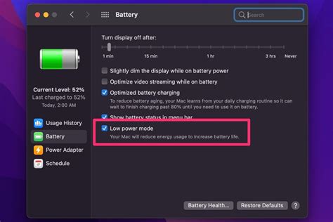 How To Use Low Power Mode On MacBook Pro MacBook Air